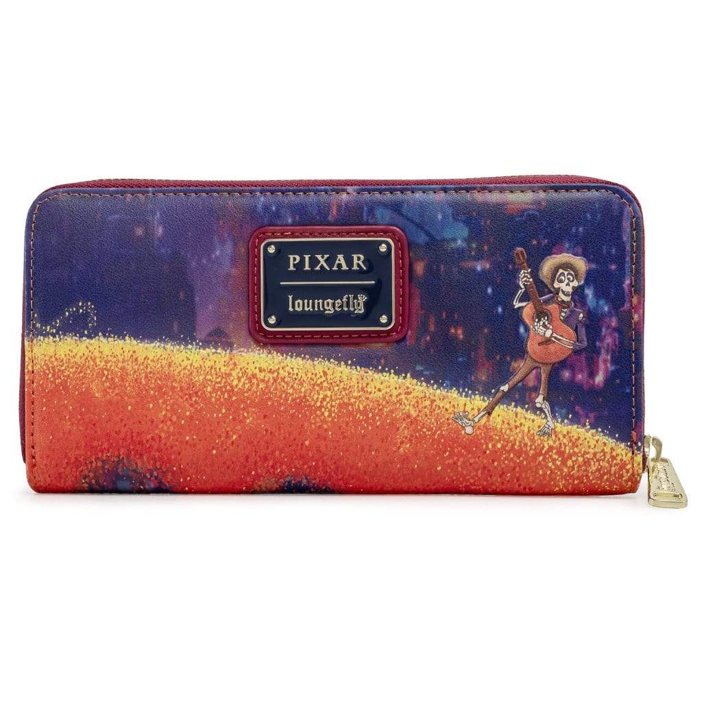 LOUNGEFLY PIXAR COCO MARIGOLD BRIDGE ZIP AROUND WALLET – igabiba
