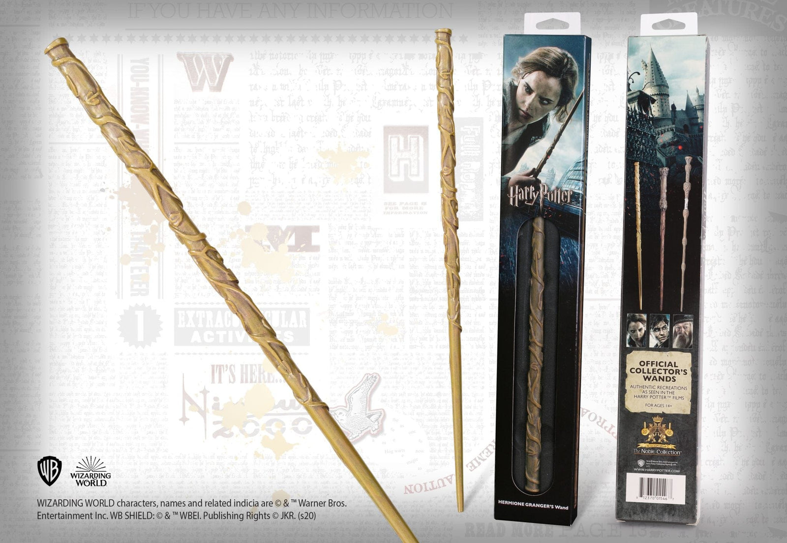 NOBLE COLLECTION - HARRY POTTER - WANDS - HERMIONE GRANGER’S WAND – igabiba